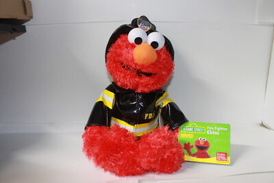 Sesame Street Elmo Fire Fighter Stuffed Animal 11" | eBay