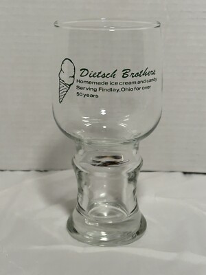 RARE HTF VINTAGE DIETSCH BROTHERS 6.5” Drinking Glass Findlay Ohio VV ...