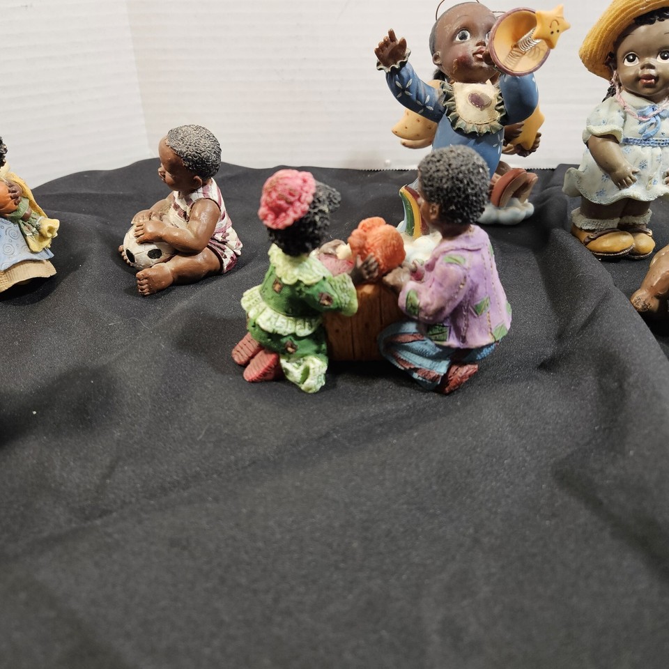 Lot of 10 Black African American Ceramic Figurines Figures Vintage Folk ...