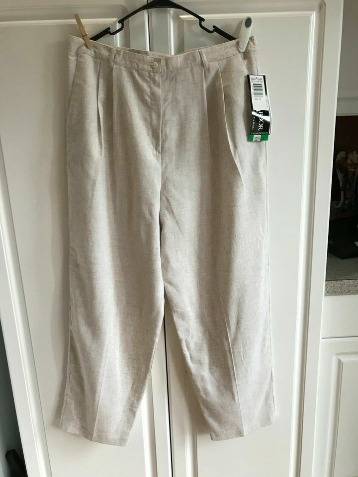 New Women's Sag Harbor Dress Pants Size 18 Short Pant Flax Color | eBay