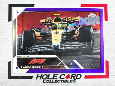 LANDO NORRIS 2023 Topps Chrome Formula 1 F1 #112 Purple Refractor 319/ ...