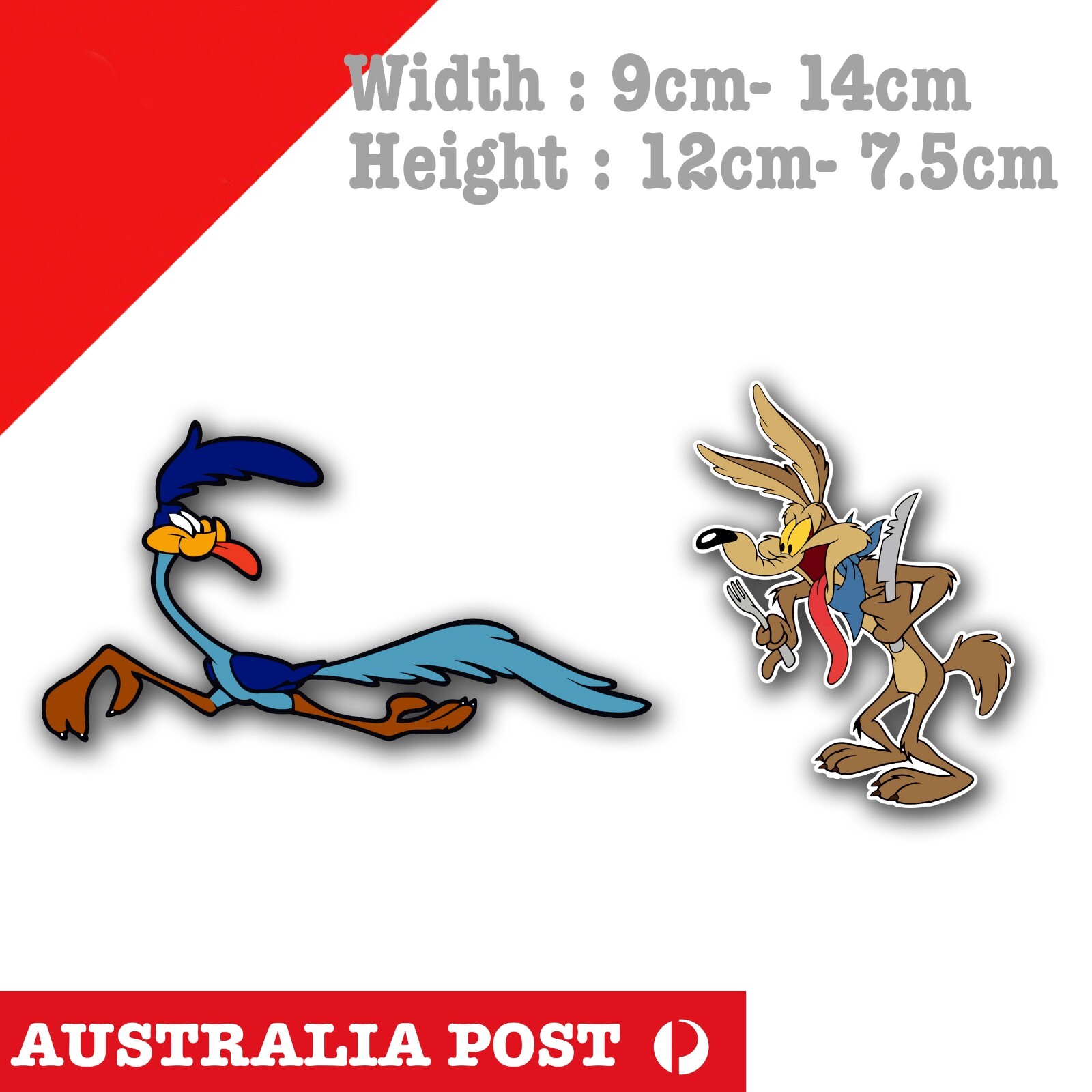 Road Runner Wile E. Coyote and Beep Beep ACME Cartoon Decal Stickers | eBay