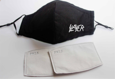Slayer -Face mask with pocket and filters- Washable- Band | eBay