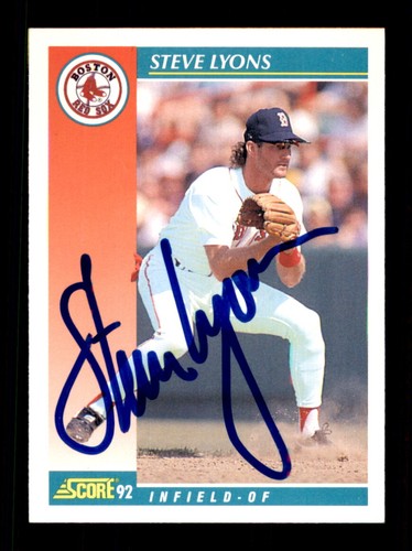 1992 Score #294 Steve Lyons On Card Autograph | eBay