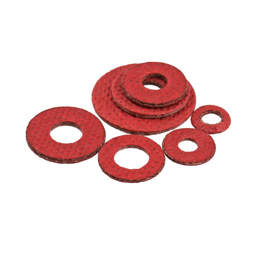 500pcs Red Flat Washers Fiber washer insulating Paper Assortment Fiber ...