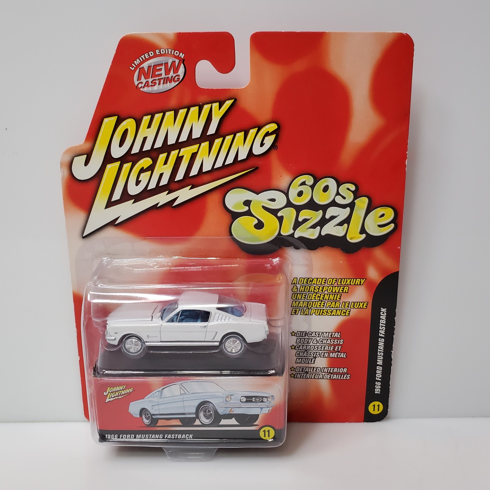 Rare Johnny Lightning 60s Sizzle 1966 Ford Mustang White Lightning ...