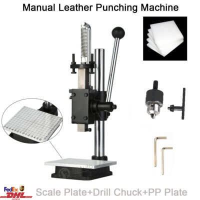 Leather Hole Puncher Punching Machine Manual Press Punch Tool Leather ...