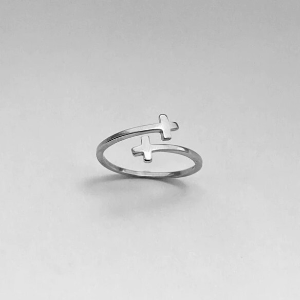 Solid Metal Adjustable Sideway Double Cross Toe Ring BLACK FRIDAY GIFT ...