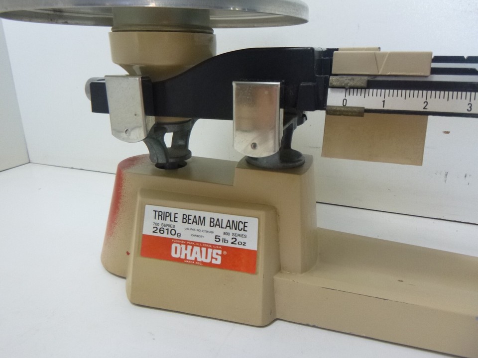Ohaus Triple Beam Balance Scale 2610g 5lb 2oz 700/800 Series | eBay