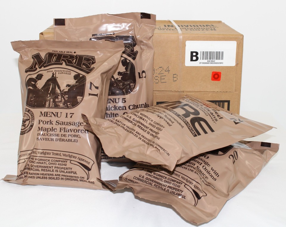 MRE U.S. Military Ready to Eat Meals INSP 2025 - Case, 1, 2, 4, 6 Pack ...