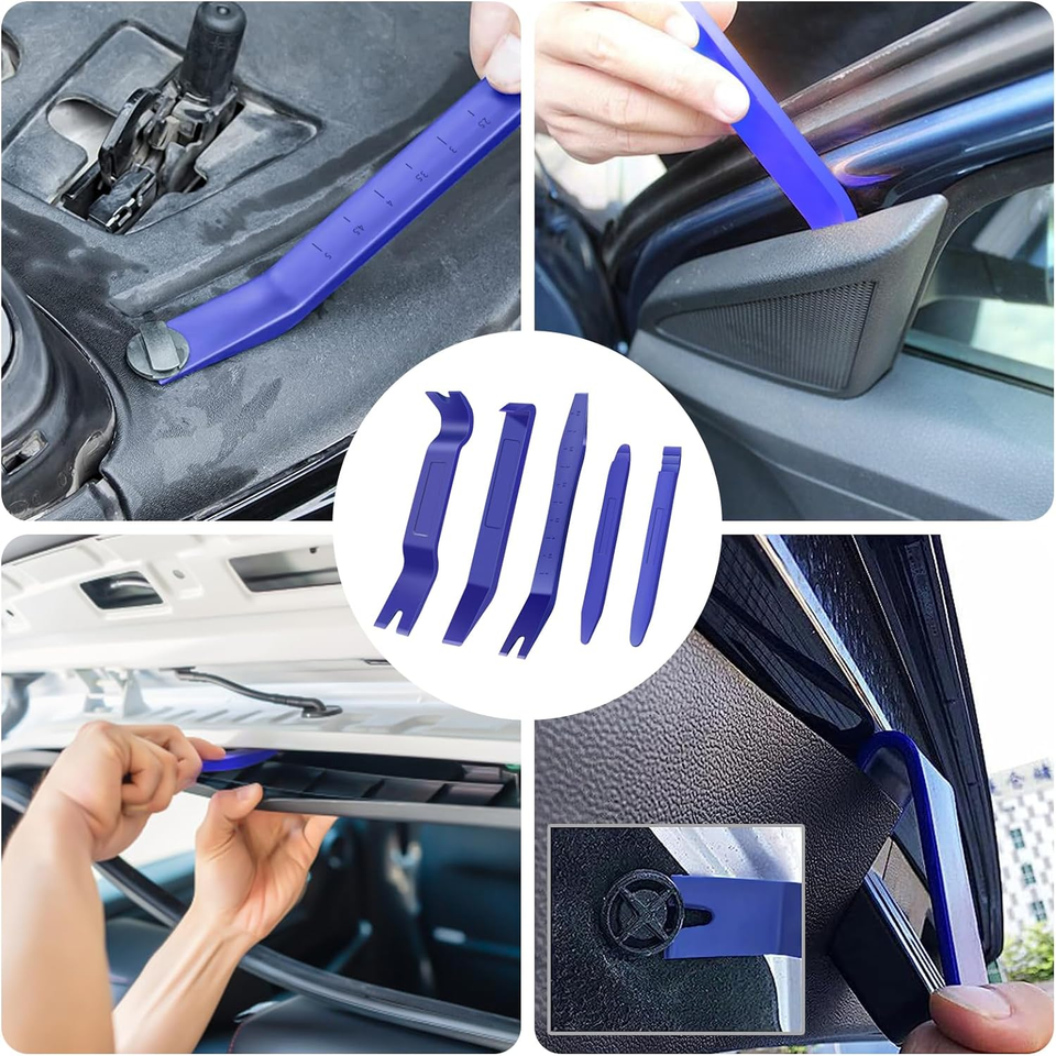 Plastic Trim Removal Pry Tool Set for Car Radio Panel Door Dash Clip ...
