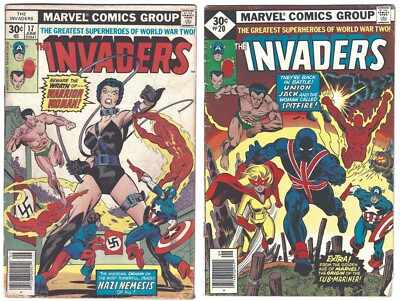 Invaders Vol 1 (1975 Marvel)#17, 20 (Whitman) 1st Full Union Jack II ...