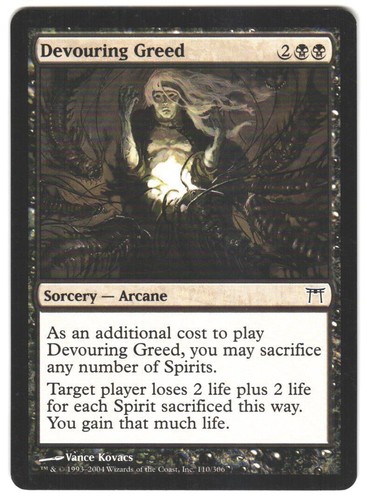 Magic_the_gathering Champions of Kamigawa Devouring Greed #110 MTG,LP ...