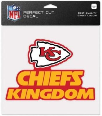 Kansas City Chiefs 8x8 Inch Perfect Cut Decal - "Chiefs Kingdom" | eBay