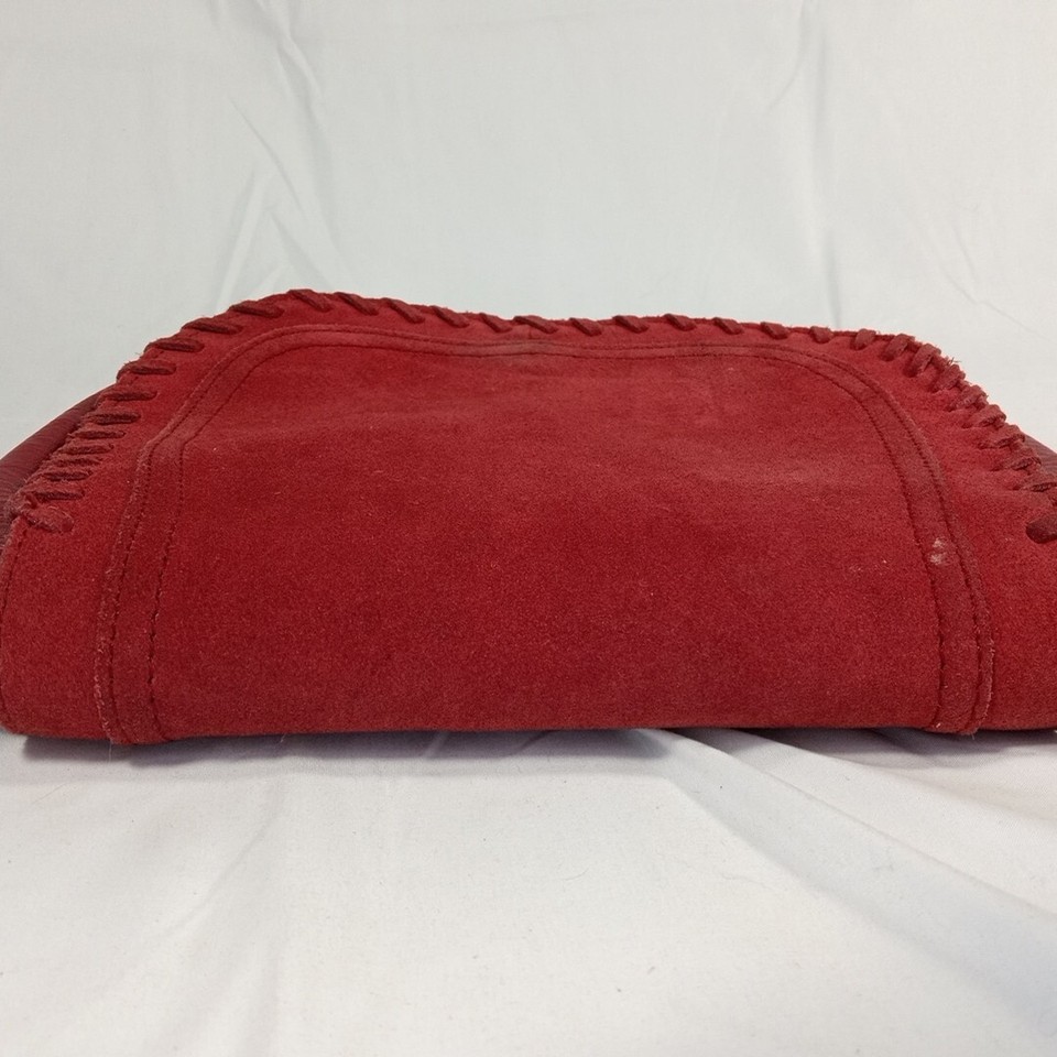 INC International Concepts Willow Saddle Handbag Red Leather With Thick ...
