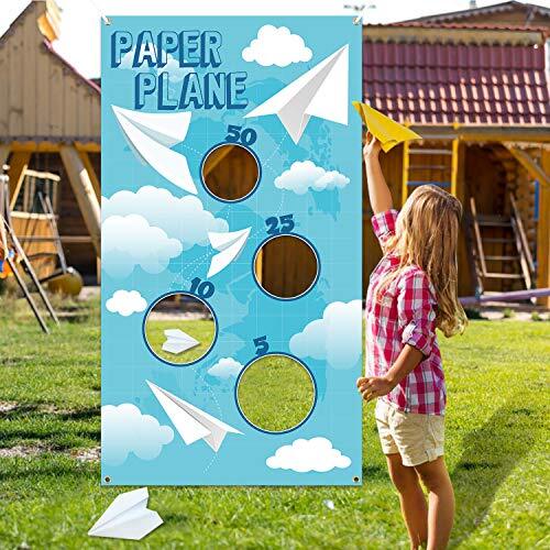 TICIAGA Paper Plane Toss Game Banner, Throwing Target Banner for Glider ...