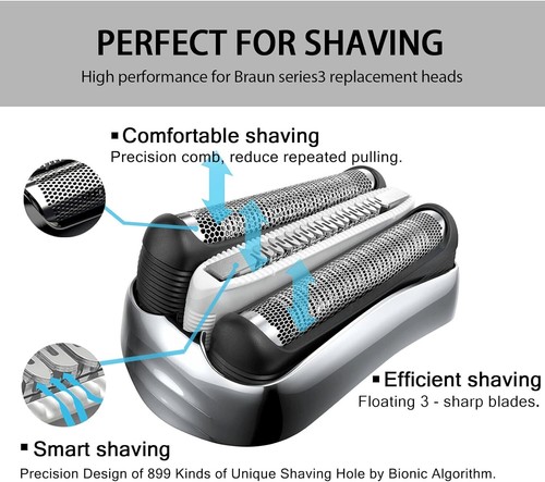 32S Series 3 Replacement Shaver Head Accessories for Braun S3 Shaving ...
