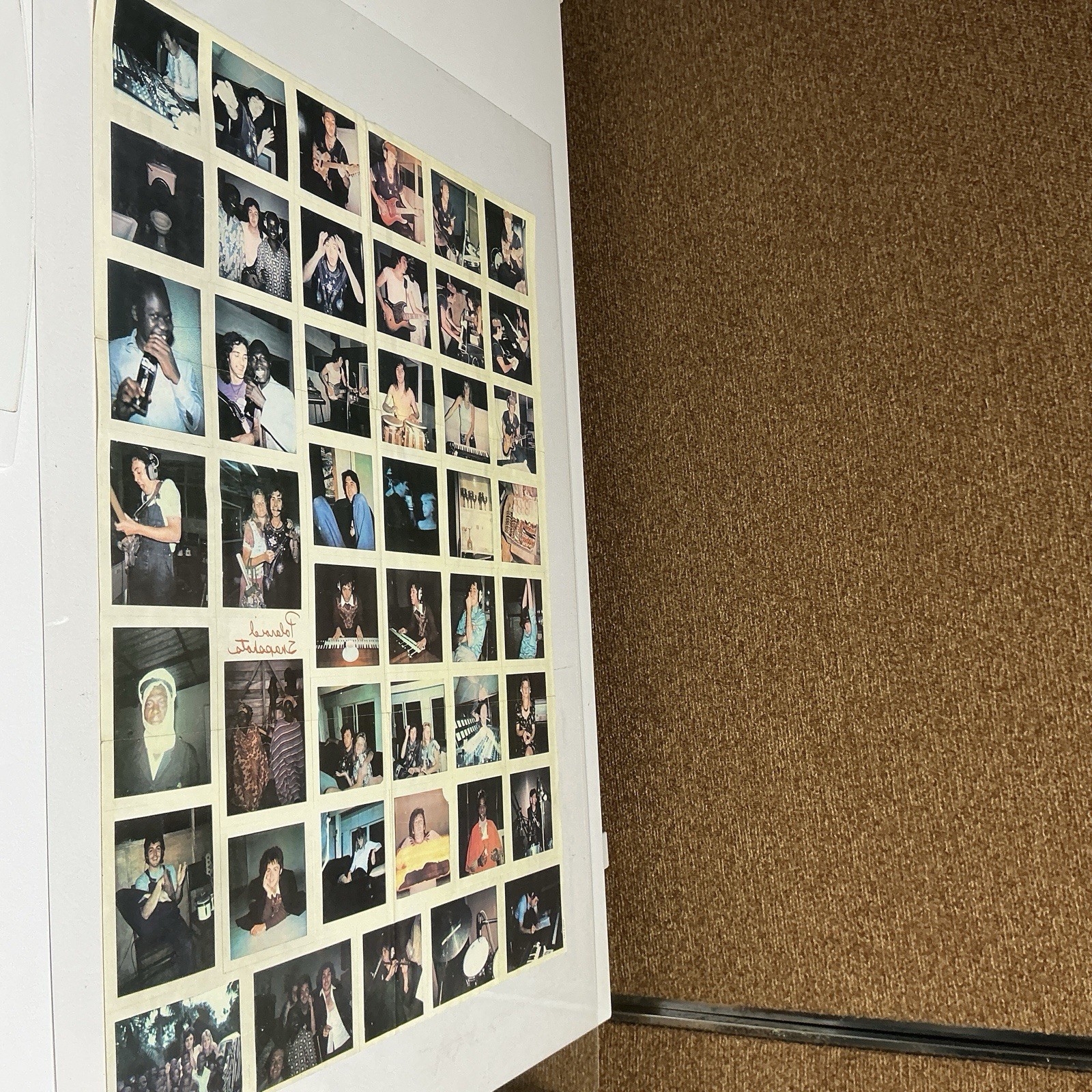 BEATLES Paul McCartney POLAROID SNAPSHOTS Wings Album FRAMED “BAND ON ...