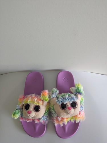 TY Beanie Boos 2018 Girls Rainbow Plush SLIDES / SLIPPERS / SHOES Sz 5 ...