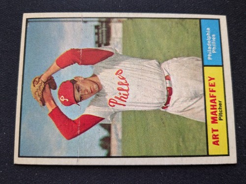 1961 Topps Baseball Card # 433 Art Mahaffey - Philadelphia Phillies (VG ...