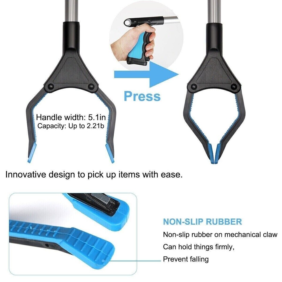 Heavy Duty Grabber Tool Industrial Pick Up Stick Hand Grip Reach Trash ...