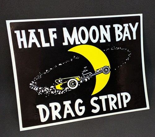 Half Moon Bay Drag Strip Vintage Style DECAL, Vinyl STICKER, racing ...