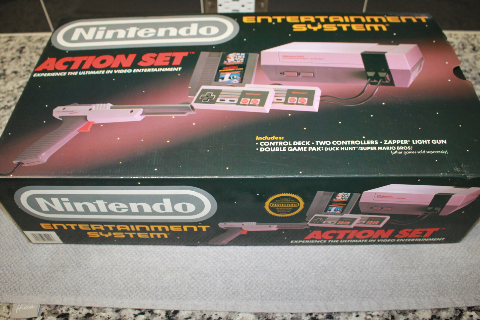 NINTENDO Action Set NES-001 Gray Zapper With Super Mario & Duck Hunt ...