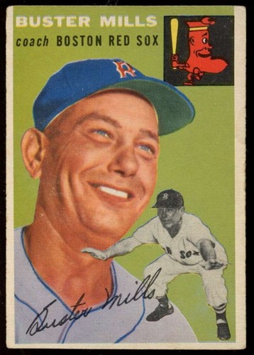 1954 Topps #227 Buster Mills VG-EX RC Rookie Red Sox CO 72491 | eBay