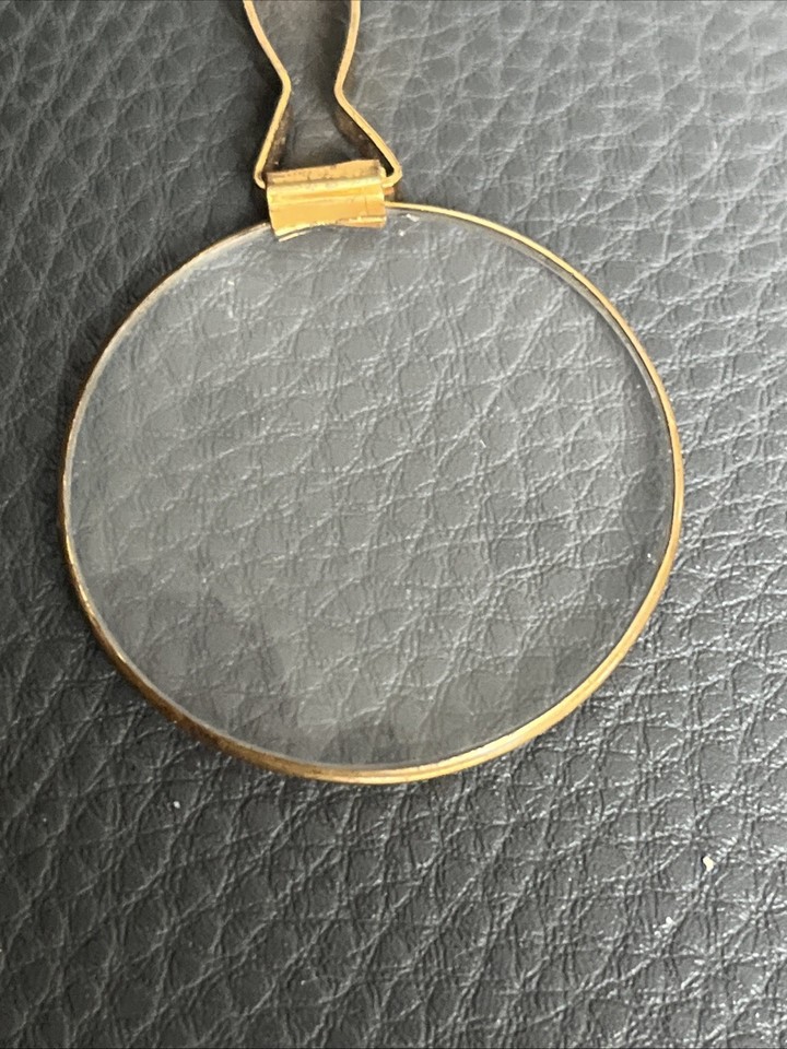 Antique Brass? Round Magnifying Glass – Pendant Monocle Necklace Made ...