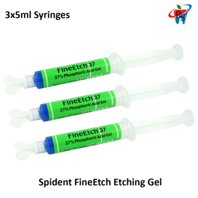 Dental Restoration Light Cure Spident FineEtch Etching Gel 3x5ml ...