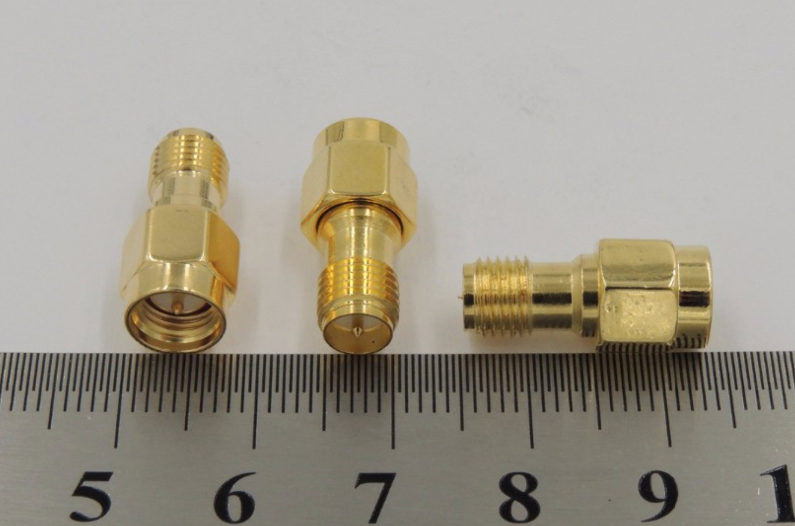 Gold Plated SMA Male (male pin) to RP-SMA Female (male pin) Adapter ...
