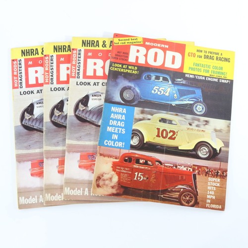 Lot Of 4 Modern Rod Dragsters Hot Rods Jan & May 1965 Vintage Car ...