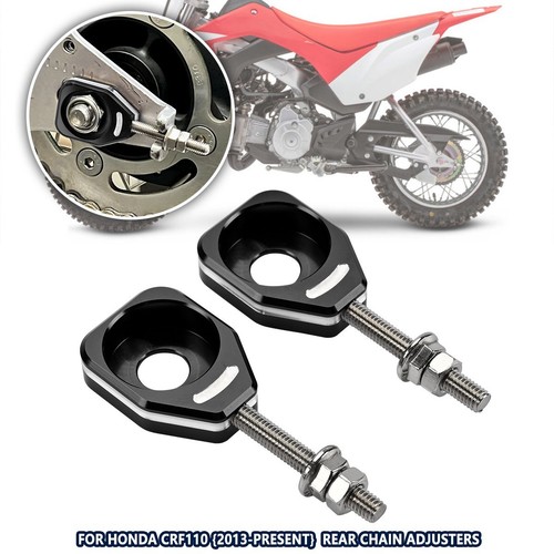 For Honda CRF110F 2013-2024 Rear Chain Adjusters Tensioner Axle Blocks ...