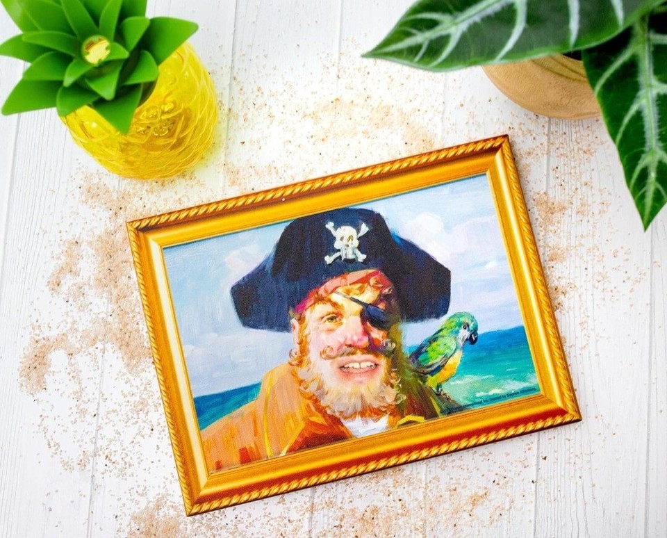 Spongebob Squarepants Painty The Pirate Patchy Painting Wall Art ...