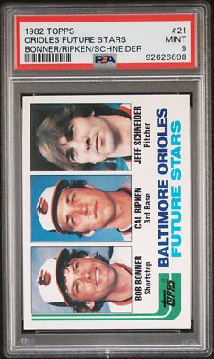 1982 Topps #21 Orioles Cal Ripken Jr. Bonner Schneider RC PSA 9 (698 ...