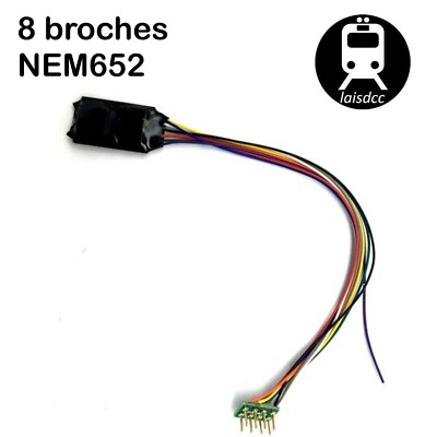 Decodeur 8 poles NEM 652 DCC moteur + 4 fonction Decoder digital ...
