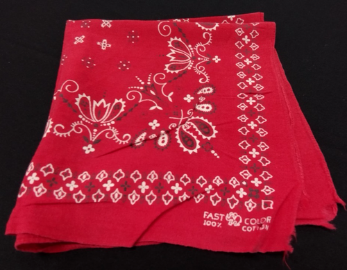 BANDANA Elephant Trunk Up Rare Size FAST COLOR 100% Cotton VINTAGE ...