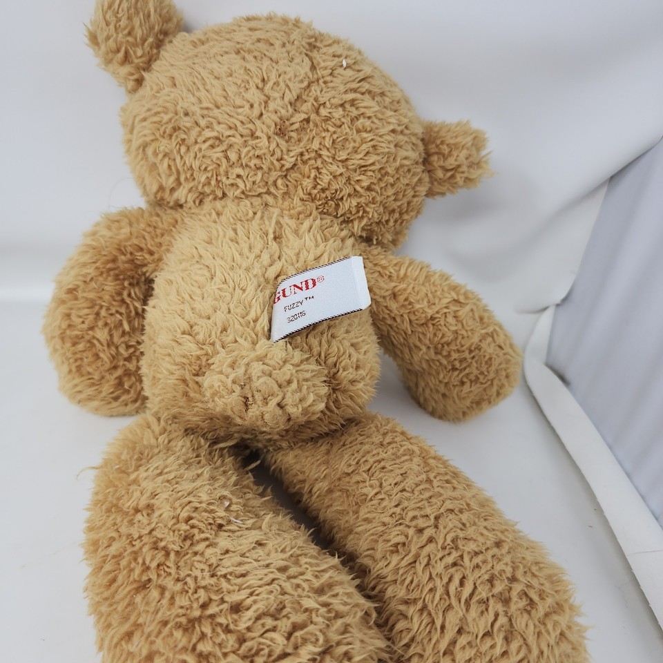 Gund Fuzzy Tan Light Brown Teddy Bear Plush 13" 320116 Soft Toy Stuffed ...