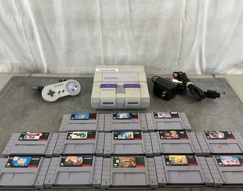 Nintendo Super NES SNS-001 Game Console Bundle | eBay