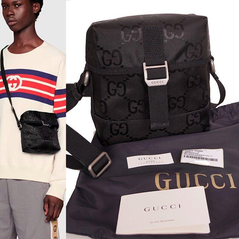 NEW $980 GUCCI Black OFF THE GRID Nylon Monogram Shoulder NEW $980 GUCCI Black OFF THE GRID Nylon Monogram Shoulder
