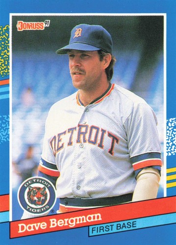 Dave Bergman Detroit Tigers 1991 Donruss Baseball Card MLB #342 | eBay