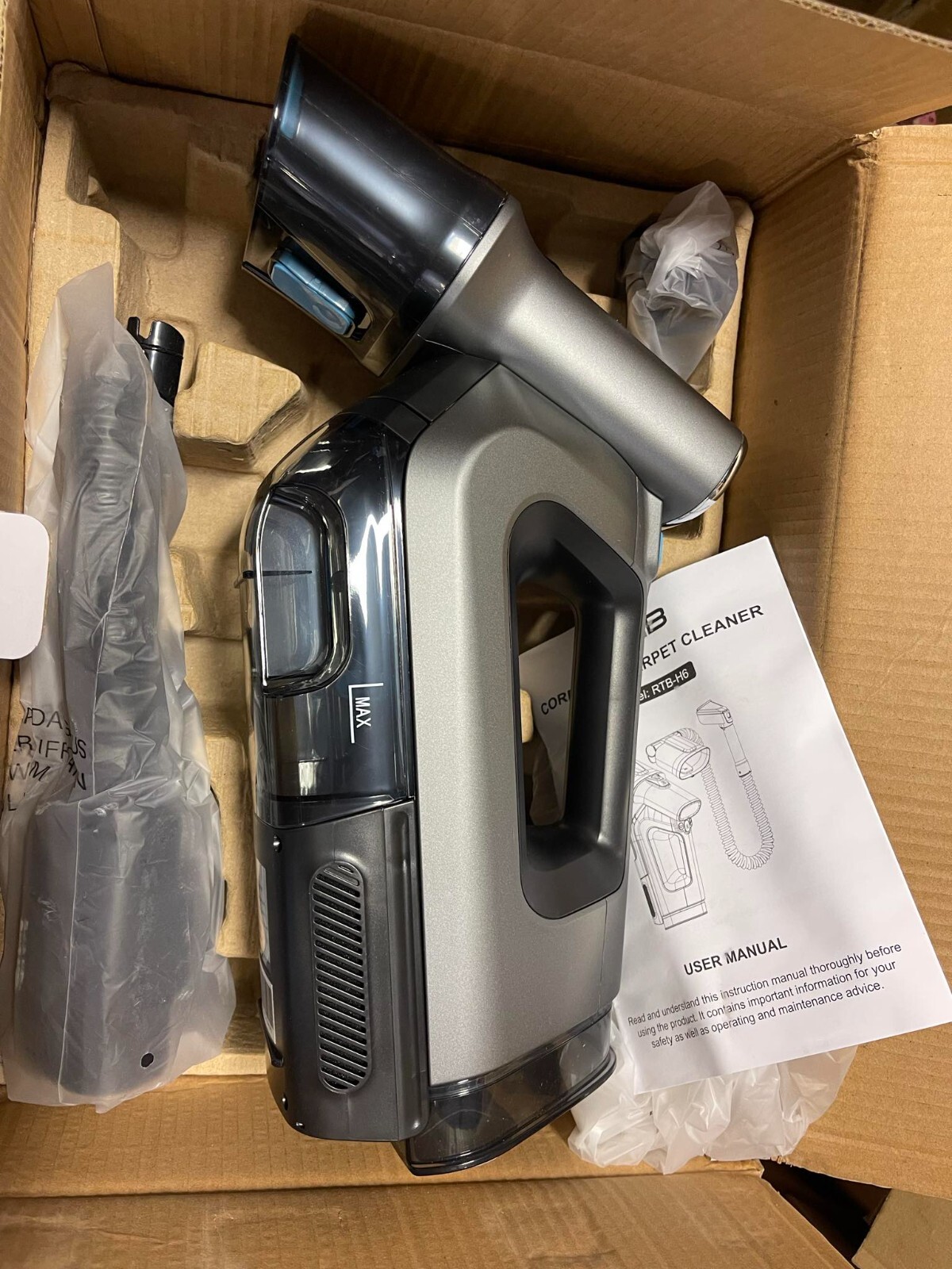 TAB Carpet Cleaner H6 Machine Cordless Handheld Carpet Cleaner Stain ...