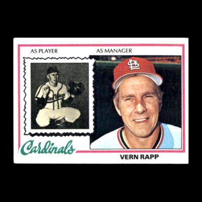Vern Rapp 1978 Topps Rookie St. Louis Cardinals #324 Set Break NICE! | eBay