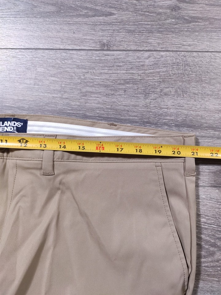 Lands End Pants Adult 42 x 33 Khaki Beige Work Uniform Active Chino ...