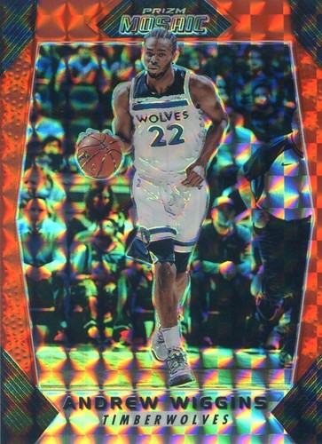 2017-18 Panini Mosaic ANDREW WIGGINS #81 ORANGE Prizm SP WOLVES ...