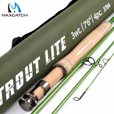 Maxcatch Trout Lite Fly Fishing Rod 3/4/5wt IM12 Carbon For the trout ...