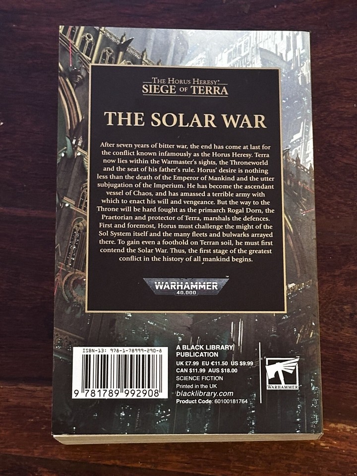 Siege of Terra: The Solar War | Small Paperback | Horus heresy ...