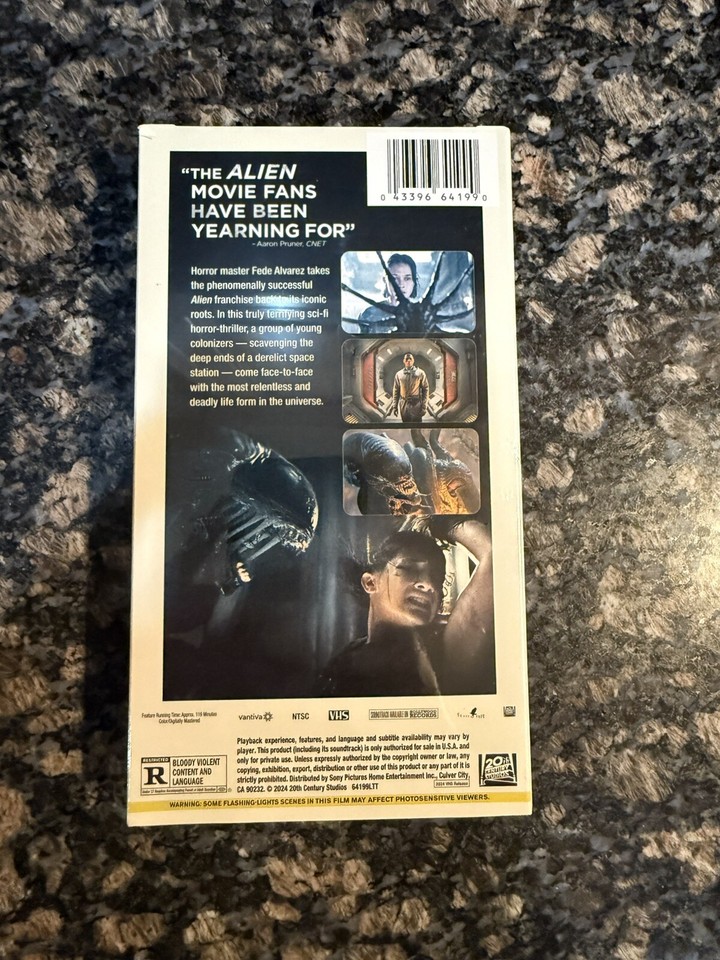 ALIEN ROMULUS Limited Edition VHS 20th Century Studios Release 2024 | eBay