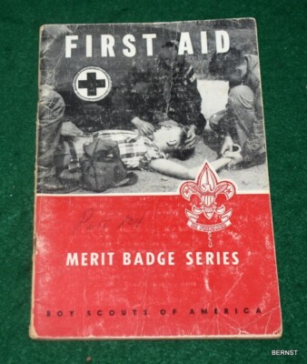 1957 BOY SCOUT MERIT BADGE BOOK - FIRST AID | eBay