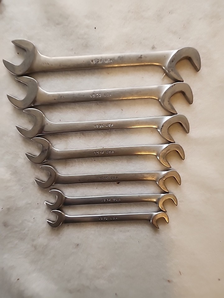 Snap-on LARGE SAE Four Way Angle Open End Wrench Set 3/8"-1-1/2" VS ...